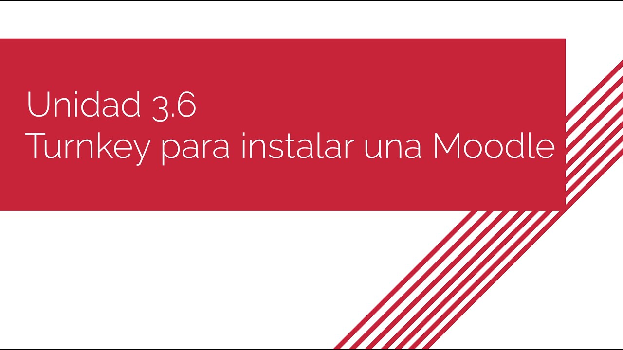 SOM - UD3.6 - Instala una Moodle en minutos usando una Turnkey - YouTube