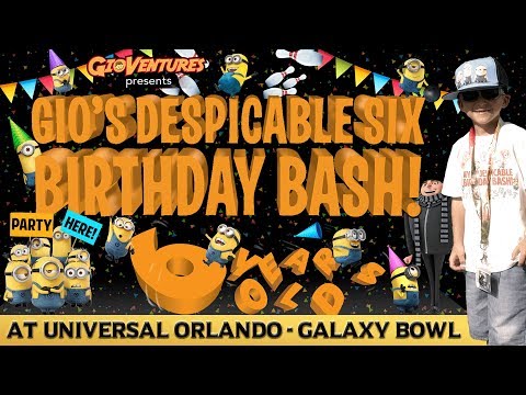 Birthday Bash at Galaxy Bowl in Universal Orlando - Minions Party