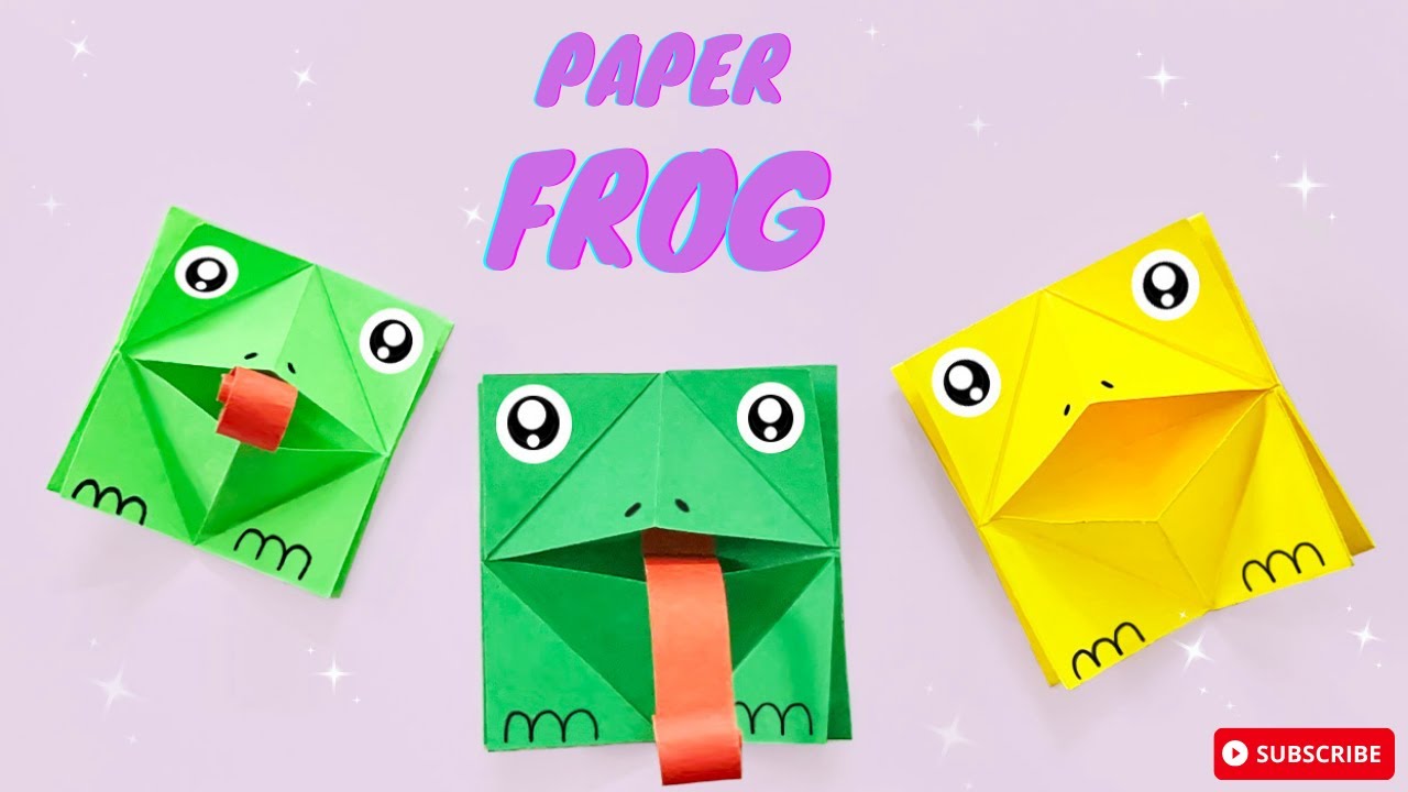 Easy Paper Frog | How to make paper frog | DIY Frog - YouTube