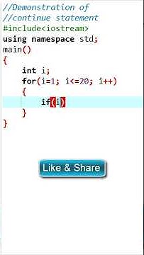 Program to print all even numbers from 2 to 20 using continue statement in C++ Lang| Learners ...