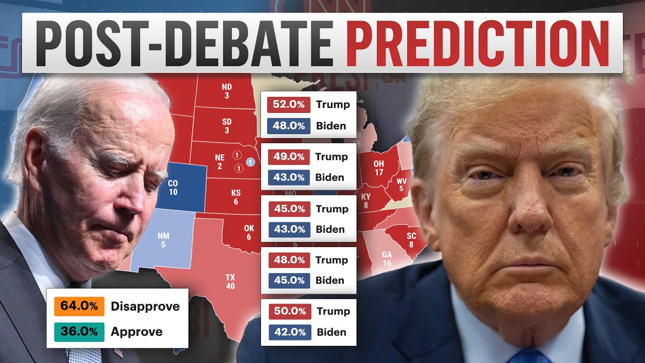 2024 Election Map AFTER the First Presidential Debate (NEW POLLS) - YouTube