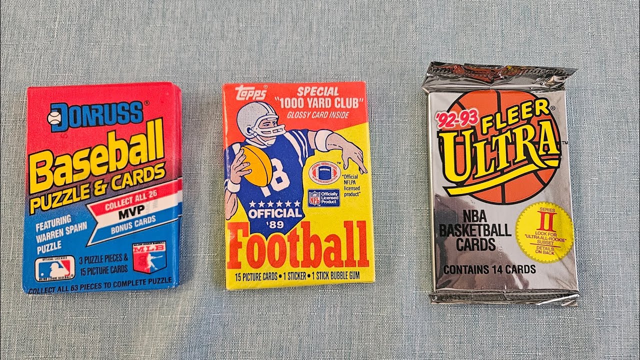 🔥Ripping 3 Vintage Sports Card Packs!⚾️🏈🏀Cool Shaq Hit!!! Great 2 Card ...
