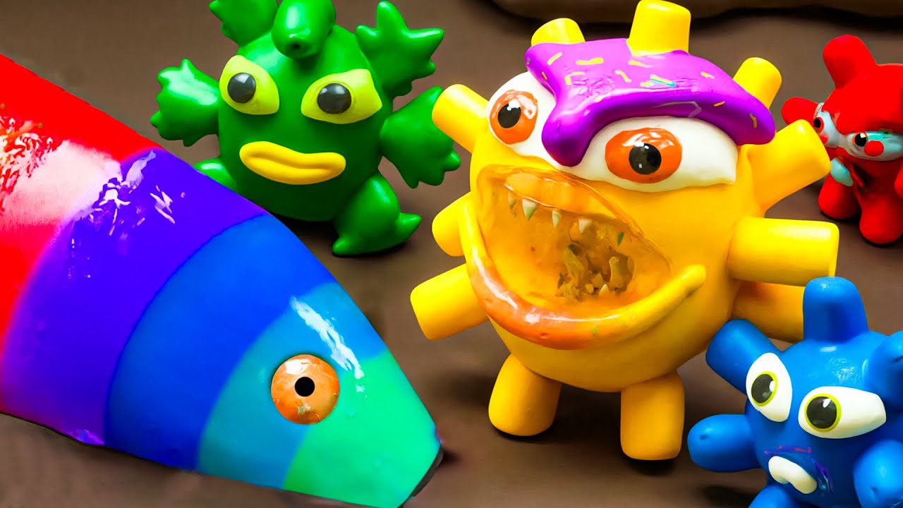 ASMR Stop Motion – Giant Koi Fish vs Sea Monster | Primitive Cooking ...