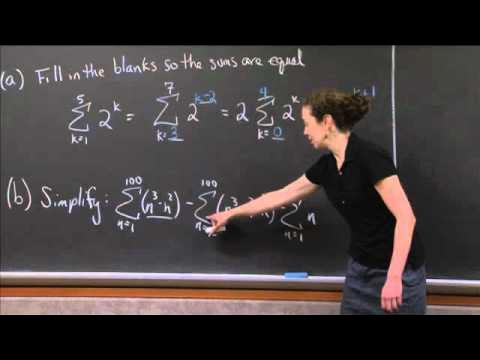Summation Notation Practice | MIT 18.01SC Single Variable Calculus, Fall 2010 - YouTube