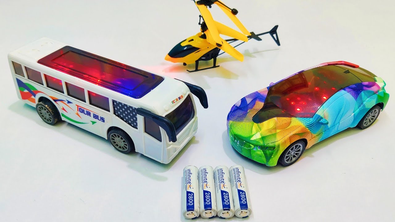 3D Lights Rc Car & 3D Lights Rc Bus | Radio Control Helicopter | Bus ...