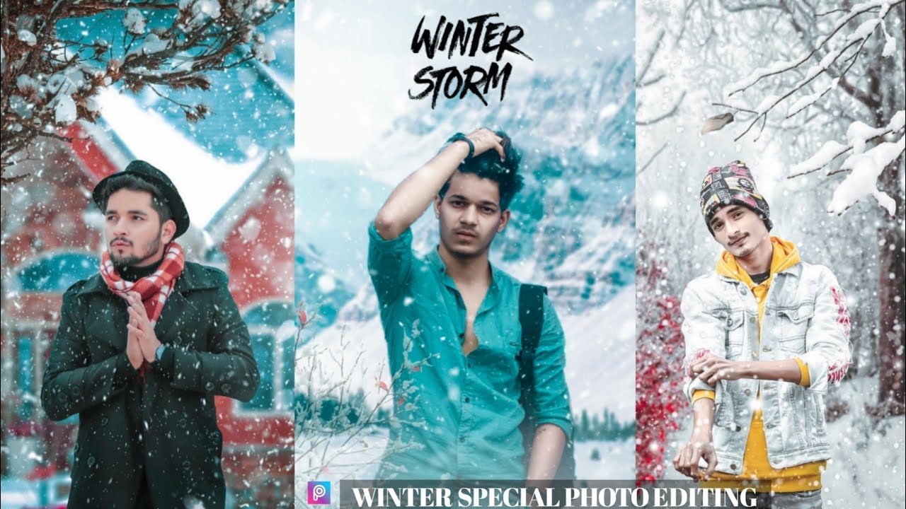 PicsArt Winter Snowfall Photo Editing Tutorial | Winter Photo Editing ...