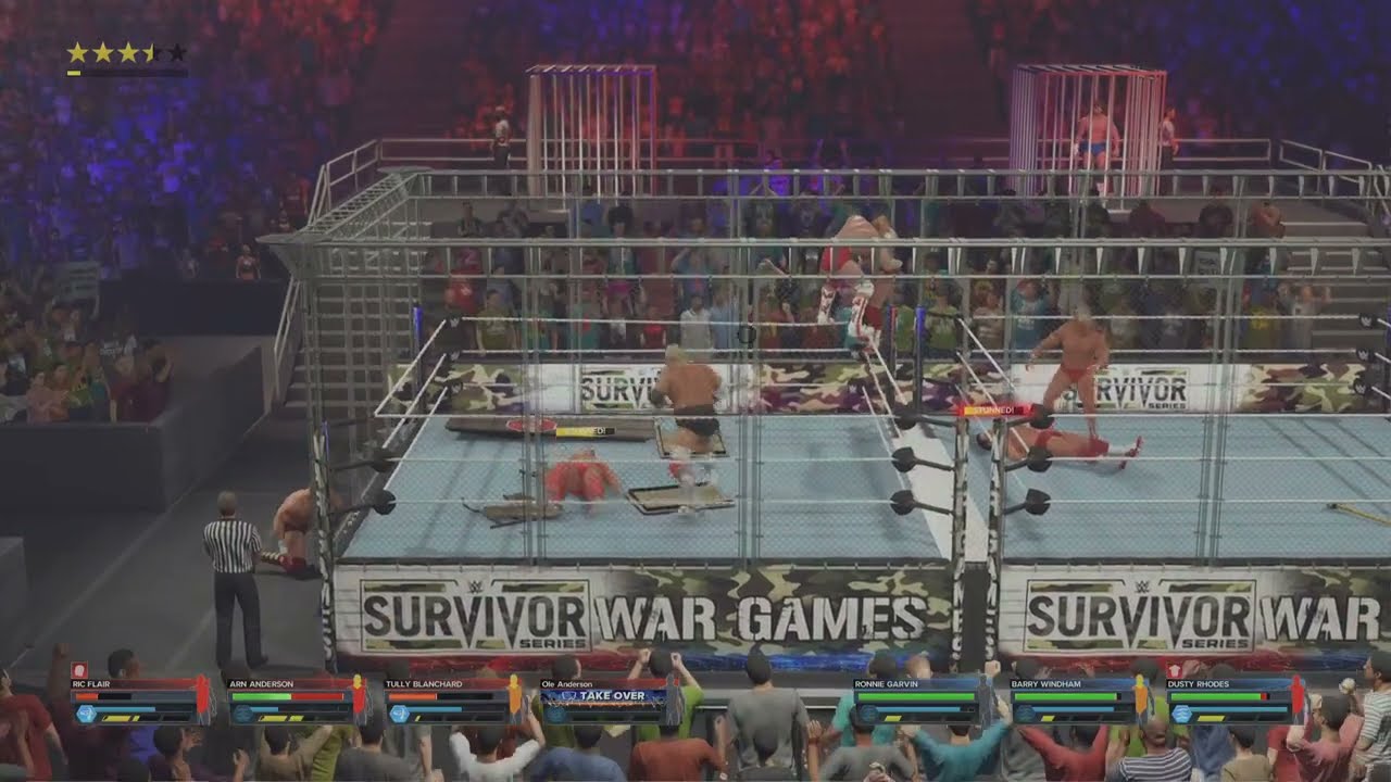 Great American Bash 86 Wargames 4Horsemen vs Dusty Rhodes Barry Windham ...