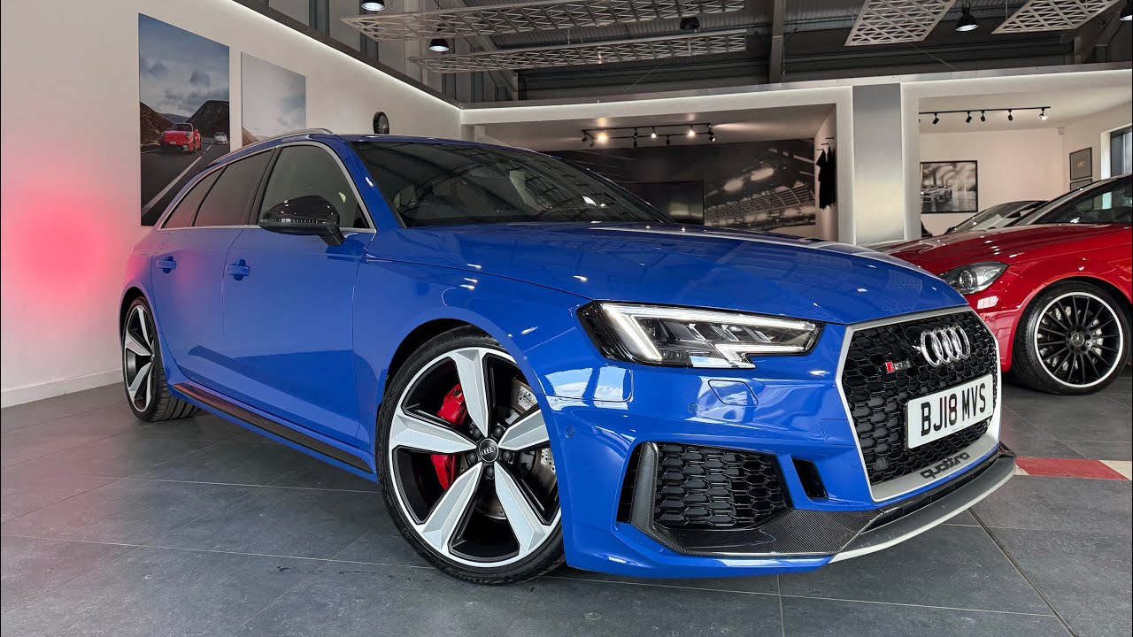 2018 Audi RS4 *Exclusive Nogaro Blue - Carbon Edition - For Sale - YouTube