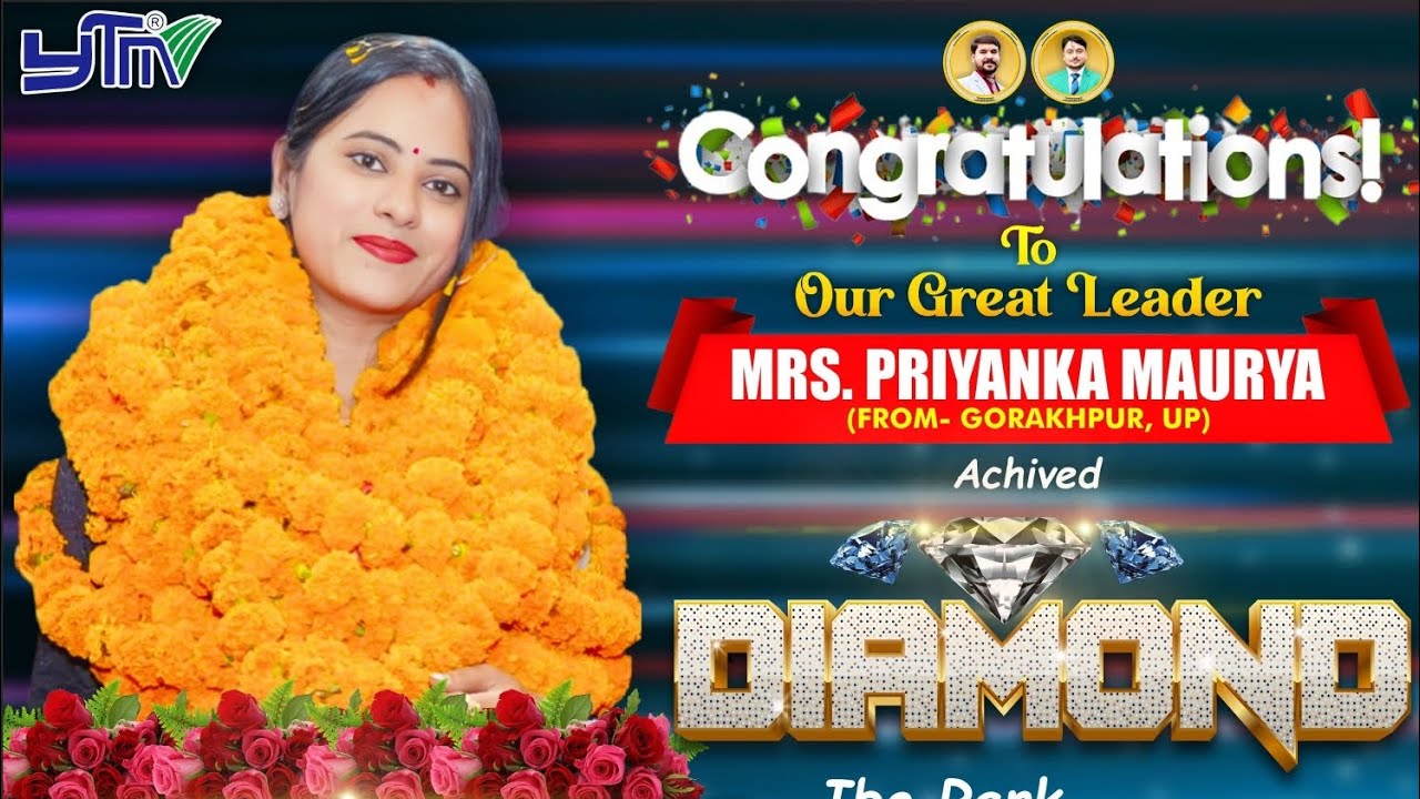 YTM India Fastest Women Diamond Mrs. Priyanka Maurya ji Motivational ...
