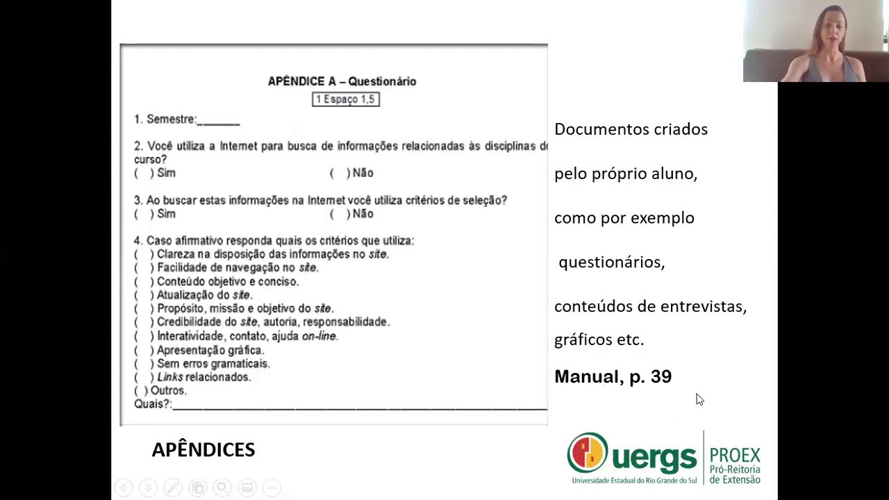 23) O que é Apêndice e Anexo do TCC? Entrega da versão final do TCC aos ...