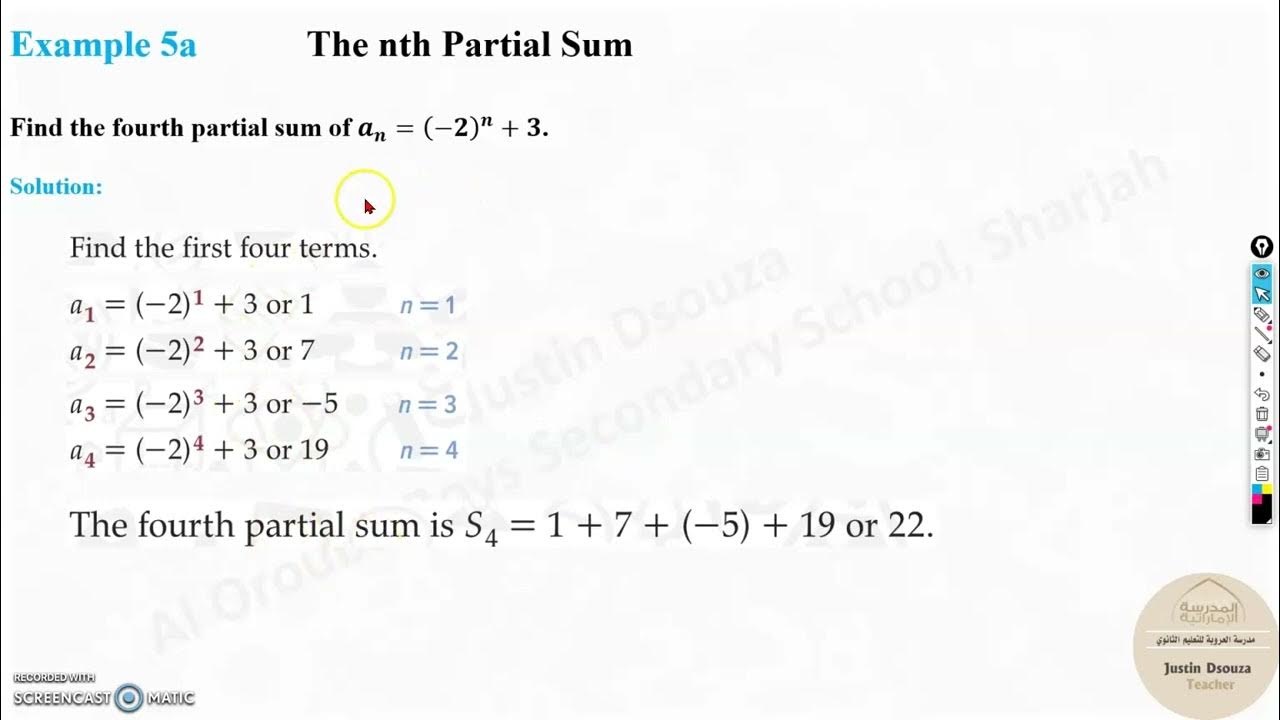 G11 C9L2.4 The nth Partial Sum - YouTube