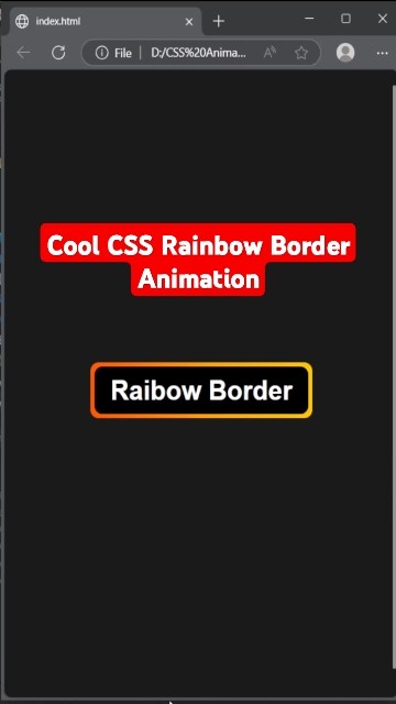 Rainbow Border Using Css Css Trick Coding Shorts Youtube 4366