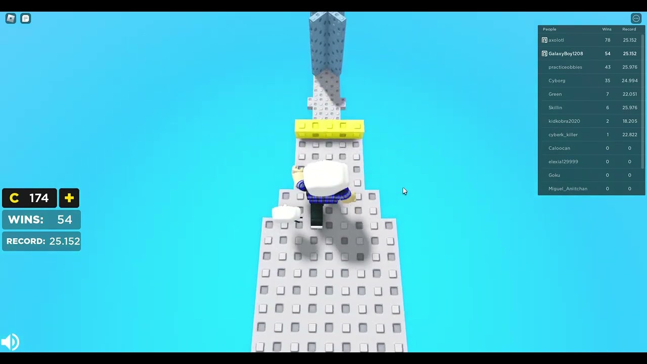 Obby that gets harder everytime someone wins (25 difficulty) - YouTube