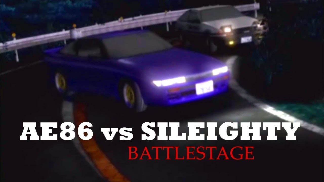 Initial D battle - Mako Sileighty vs Ae86 Takumi - YouTube