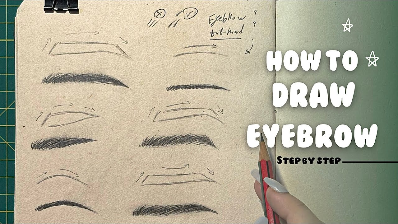 How to draw eyebrows | step by step for beginners * - YouTube