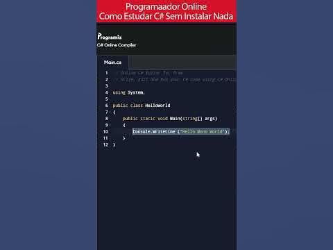 Como estudar C# sem instalar nada em sua maquina? 👾🐵💩 #coding # ...