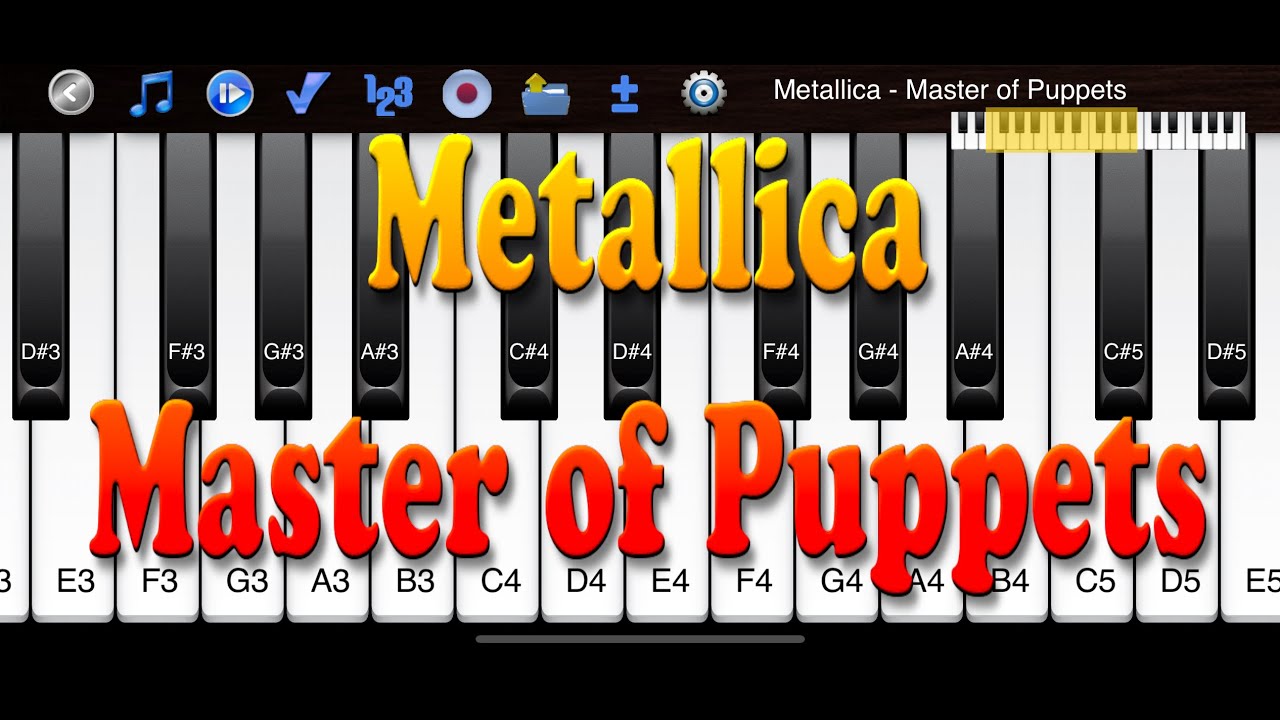 Metallica - Master of Puppets - How to Play Piano Melody - YouTube