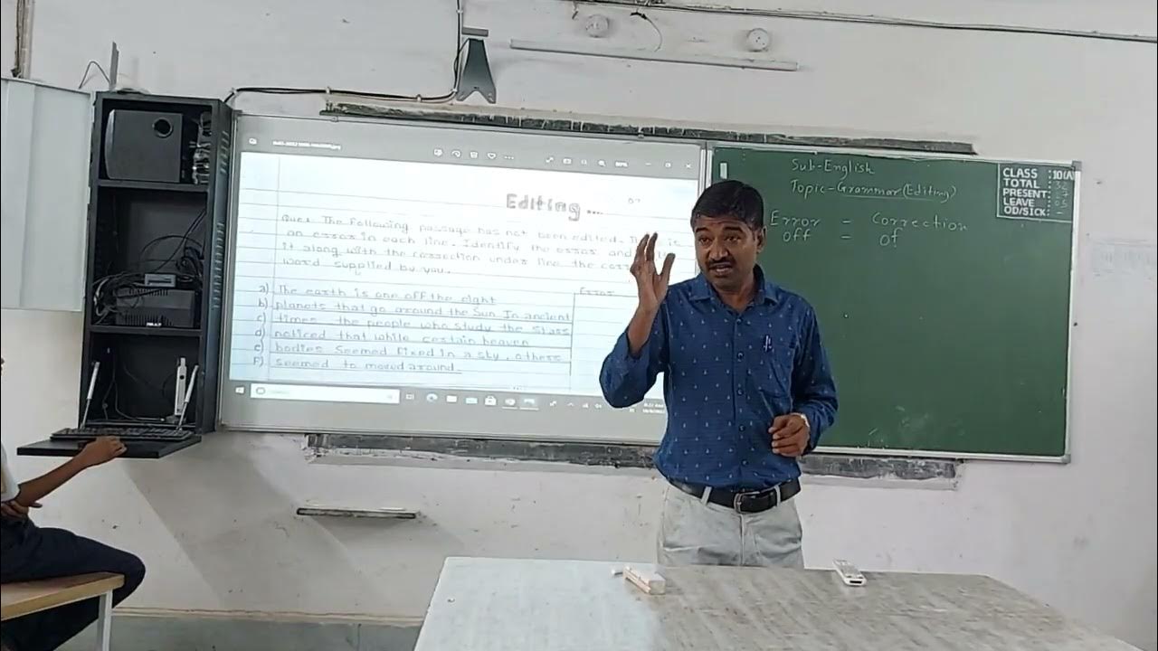 Learning Grammar - Editing the passage (error and correction) - YouTube