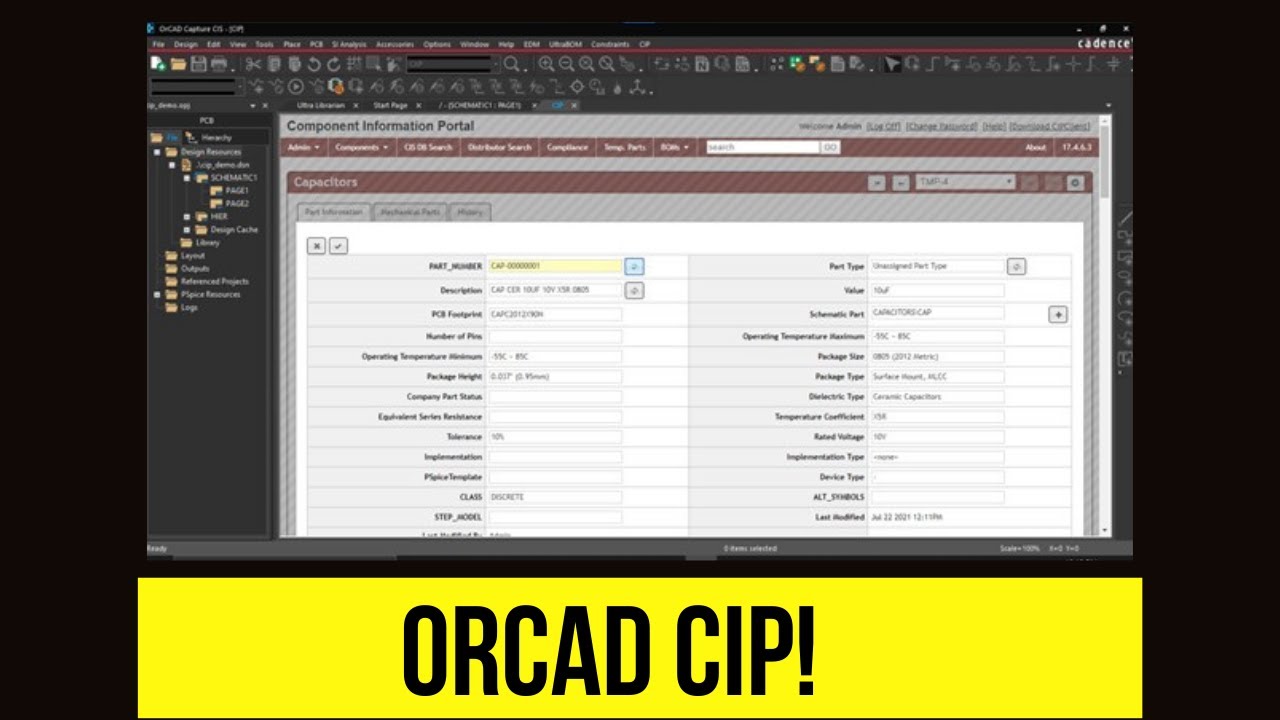 OrCAD Component Information Portal ! - YouTube