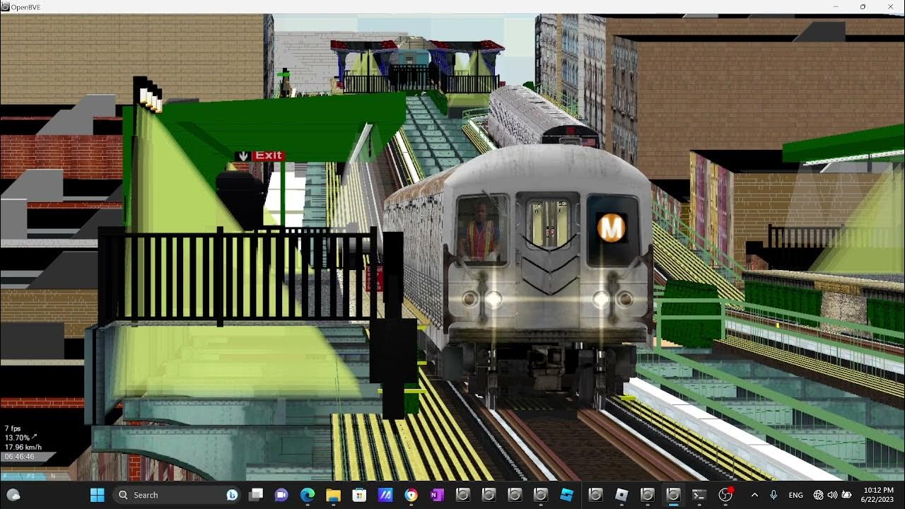 Openbve Gameplay Simulator NYCT BMT 2001 2009 R42 GOH M train to Bay Parkway via nassau local ...
