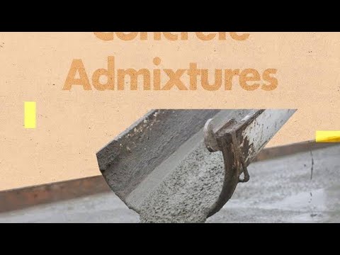 IS CODE- 9103 type of Admixture and used of concrete - YouTube
