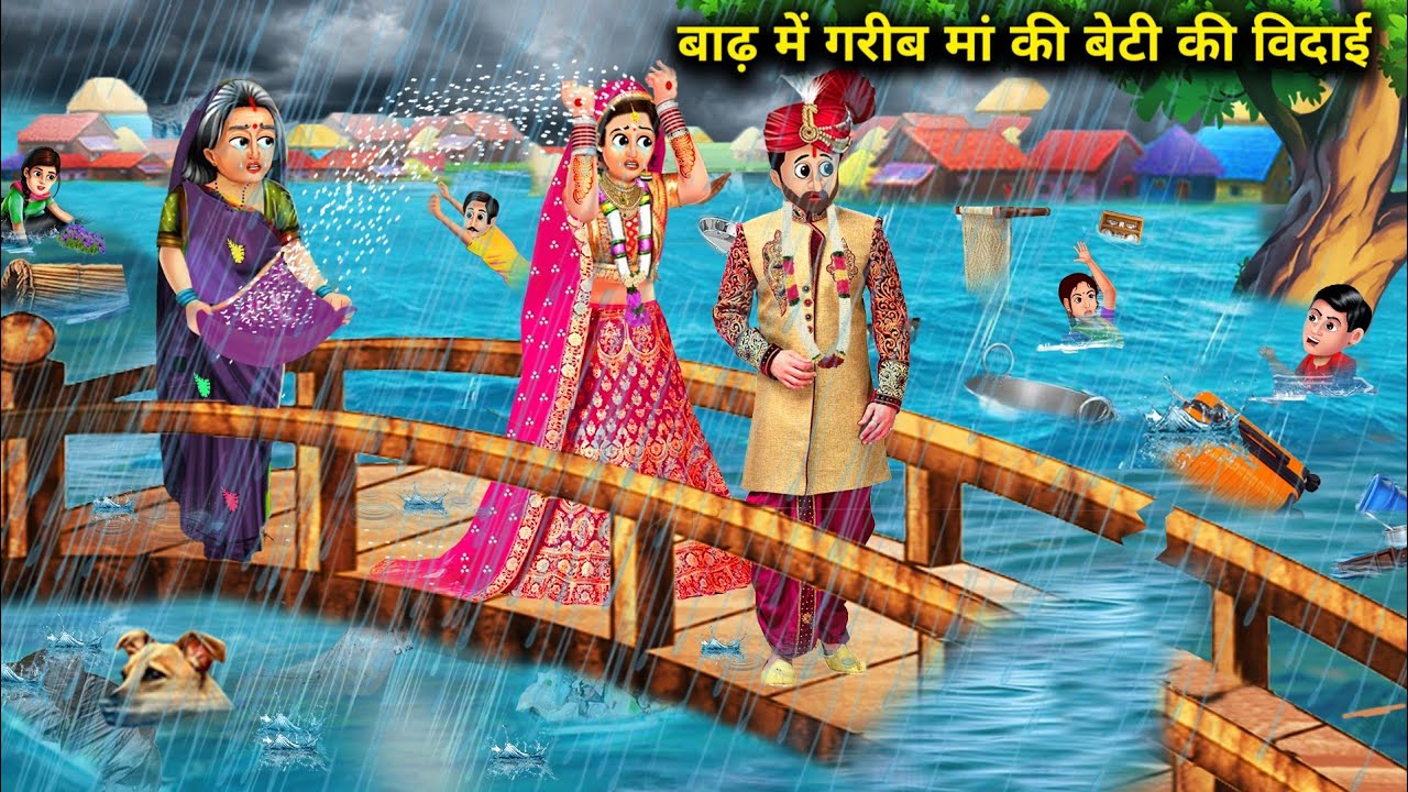 बाढ़ में गरीब मां की बेटी की विदाई|| Garib man Ki Beti ki vidai ...