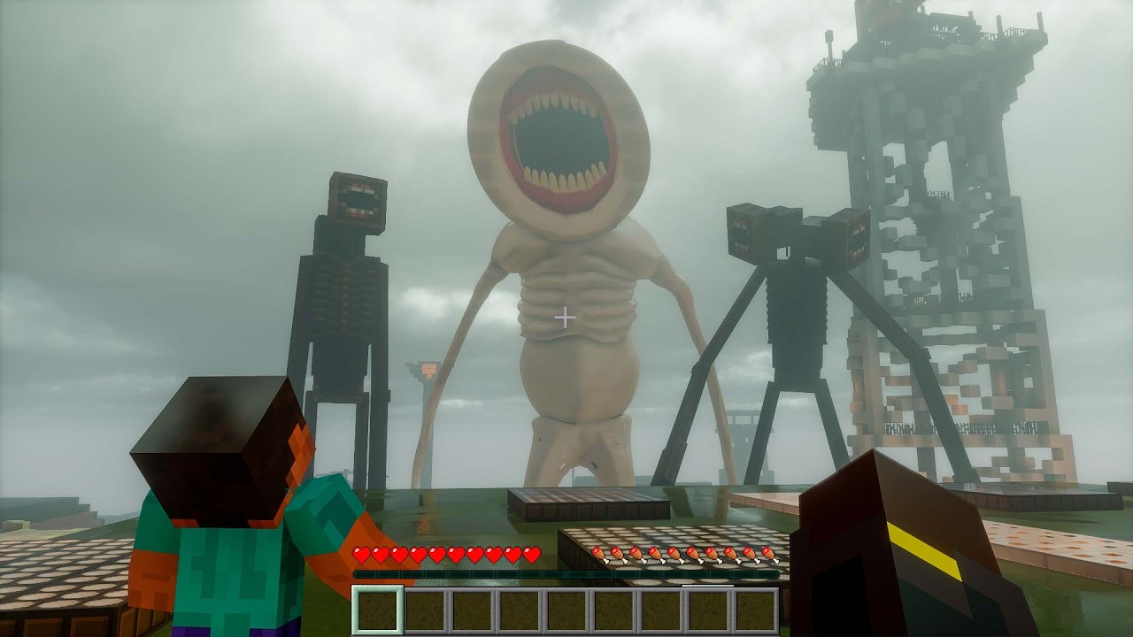 😱 Surviving MOTHER MEGAPHONE & 2 SIREN HEAD Sons in Minecraft | Scary ...