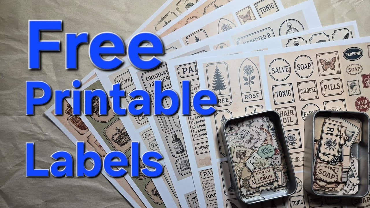 👑FREE PRINTABLES😃 Labels for Your Projects. Junk Journals and More ...