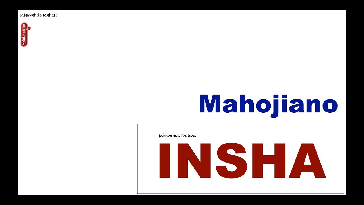 Kuandika insha ya mahojiano | Insha ya mahojiano kiswahili | Insha ya ...