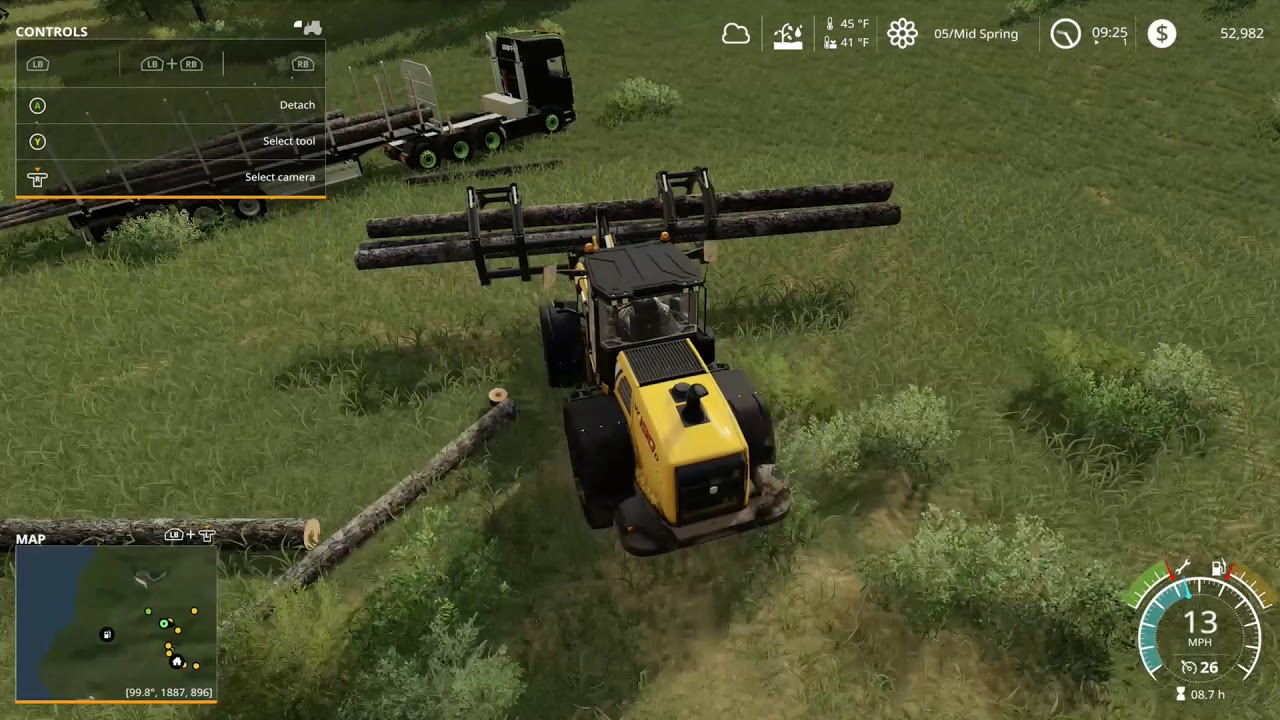 Willamina Forest Timelapse #7 Finishing Grass Field | Logging from ...