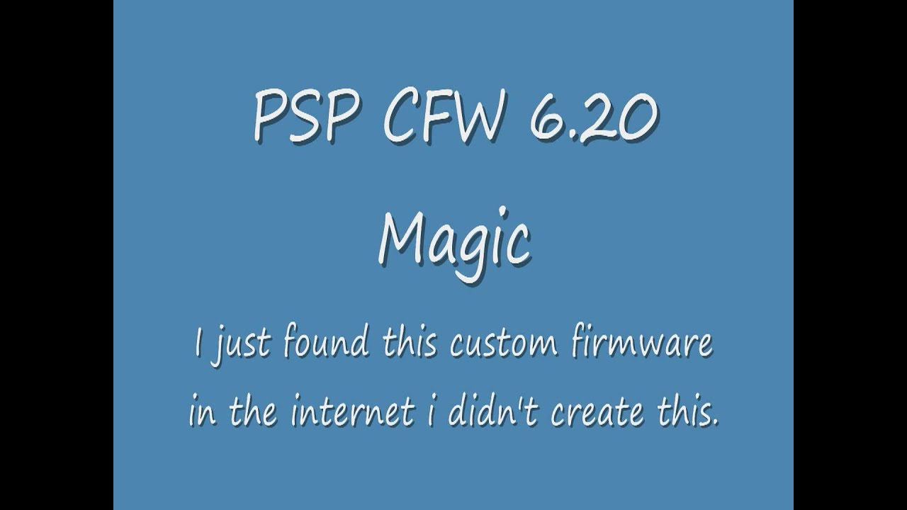 PSP 6.20 Magic cfw - YouTube