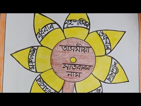 Poster making/Assamese 7 days name #tlm#poster#fln#easylearning - YouTube