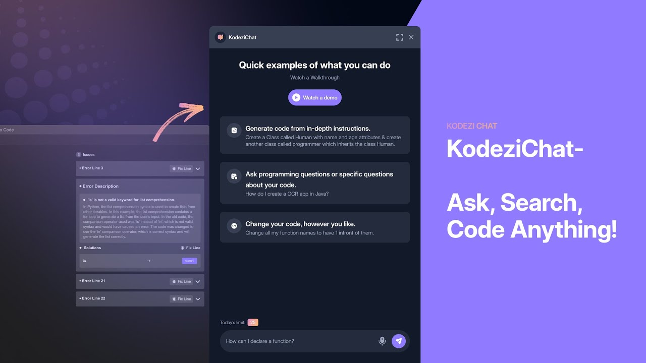 Introducing KodeziChat- Ask, Search, Code Anything! - YouTube