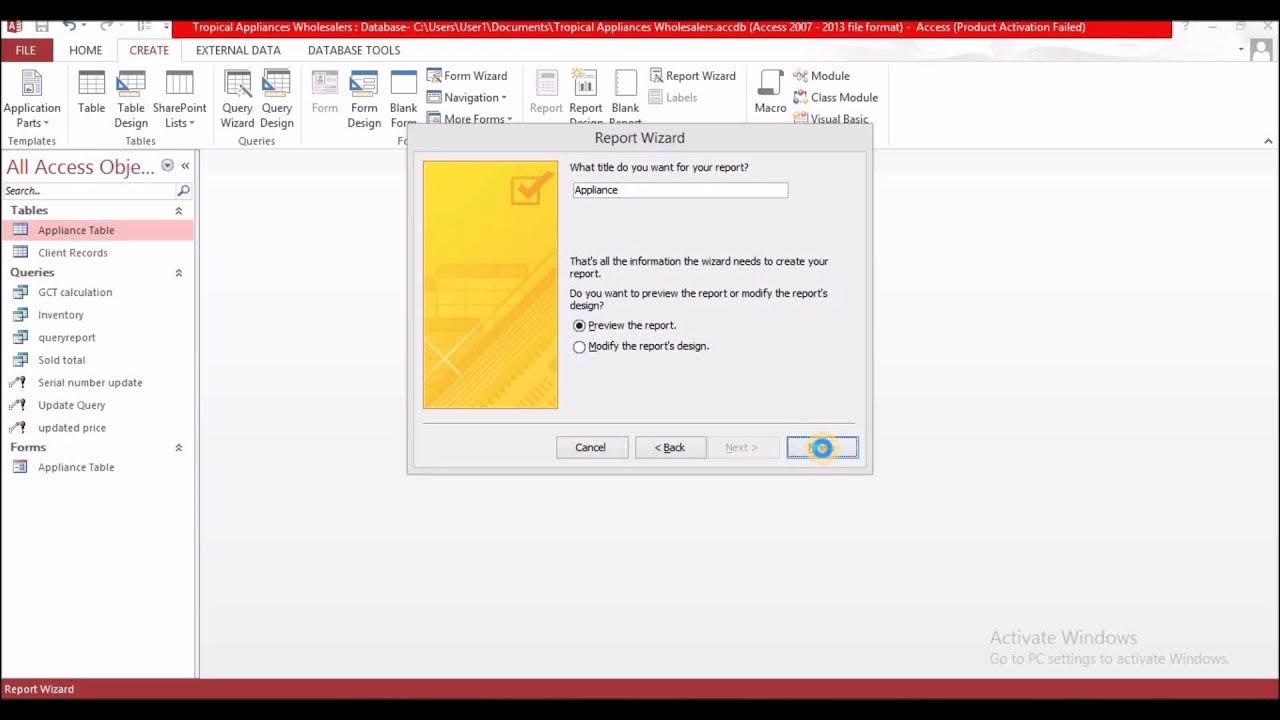 How to | Report | Microsoft Access| Database #shellyannjames #database ...