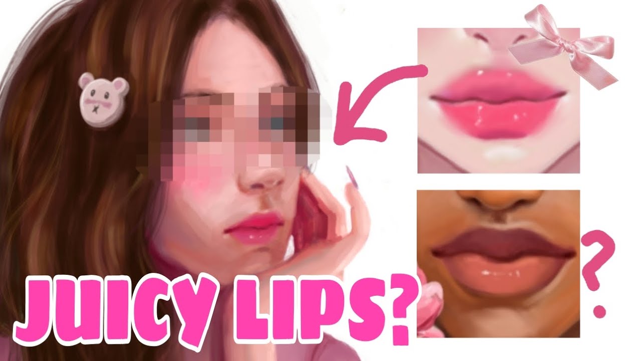 HOW TO DRAW JUICY LIPS easy TUTORIAL - YouTube