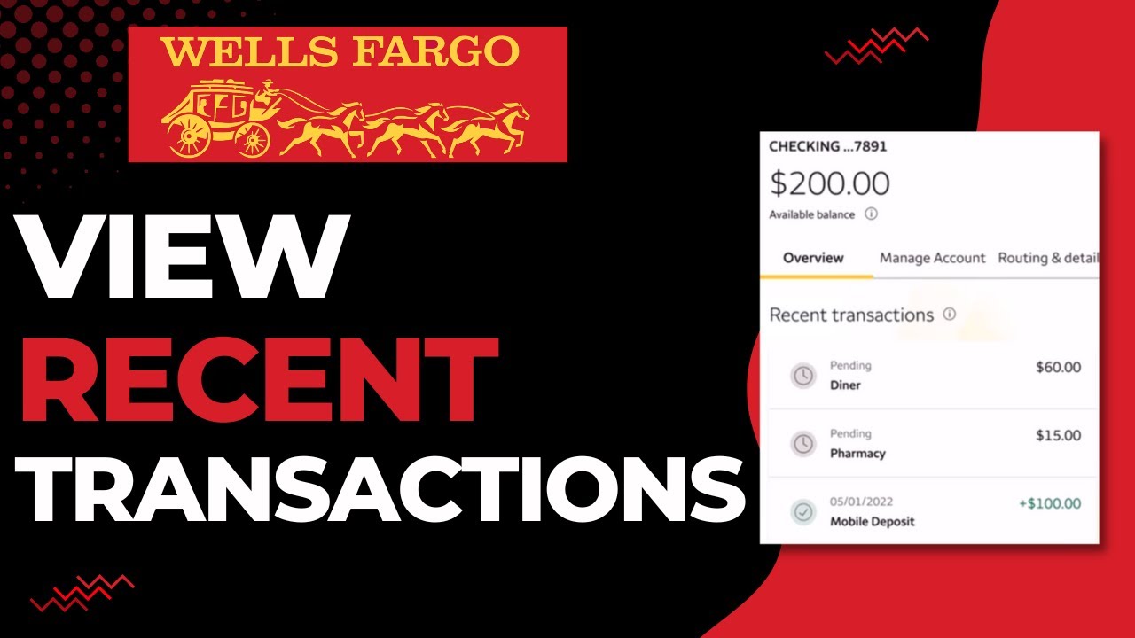How to View Recent Transactions of your Wells Fargo Account | 2023 ...