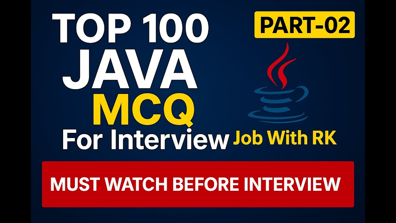 Top 100 Java MCQ Interview Question | #live #livestream #javaquiz #java #interview #spring #job ...