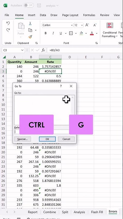 How to replace errors in Excel #excel #exceltips #exceltutorial - YouTube