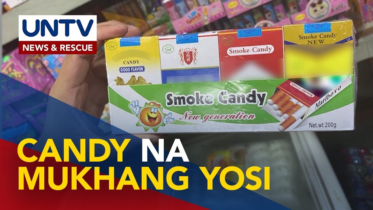 Cigarette-like candies na ibinibenta sa Baguio City, kinumpiska - YouTube