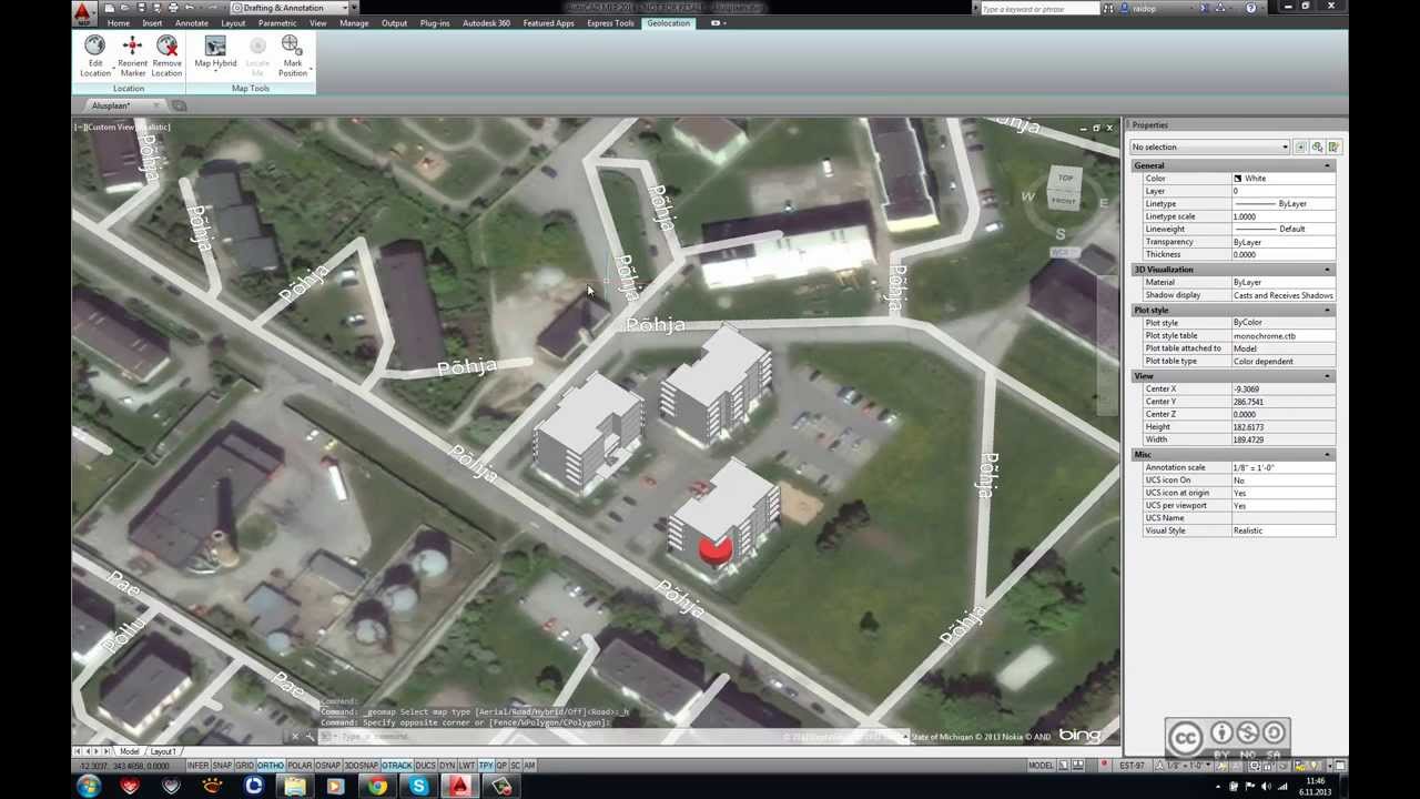 Autodesk AutoCAD - Bing Maps (aluskaardi laadimine) - YouTube