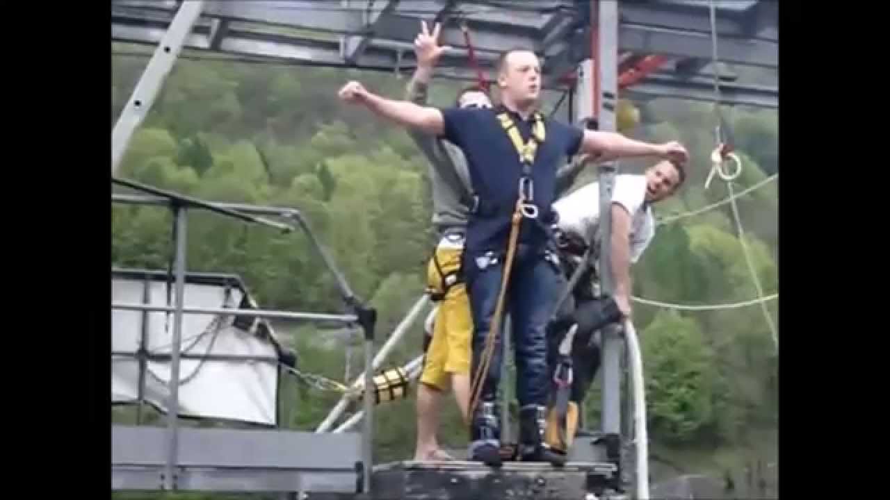 Daves Golden Eye Bungee Jump Switzerland - YouTube