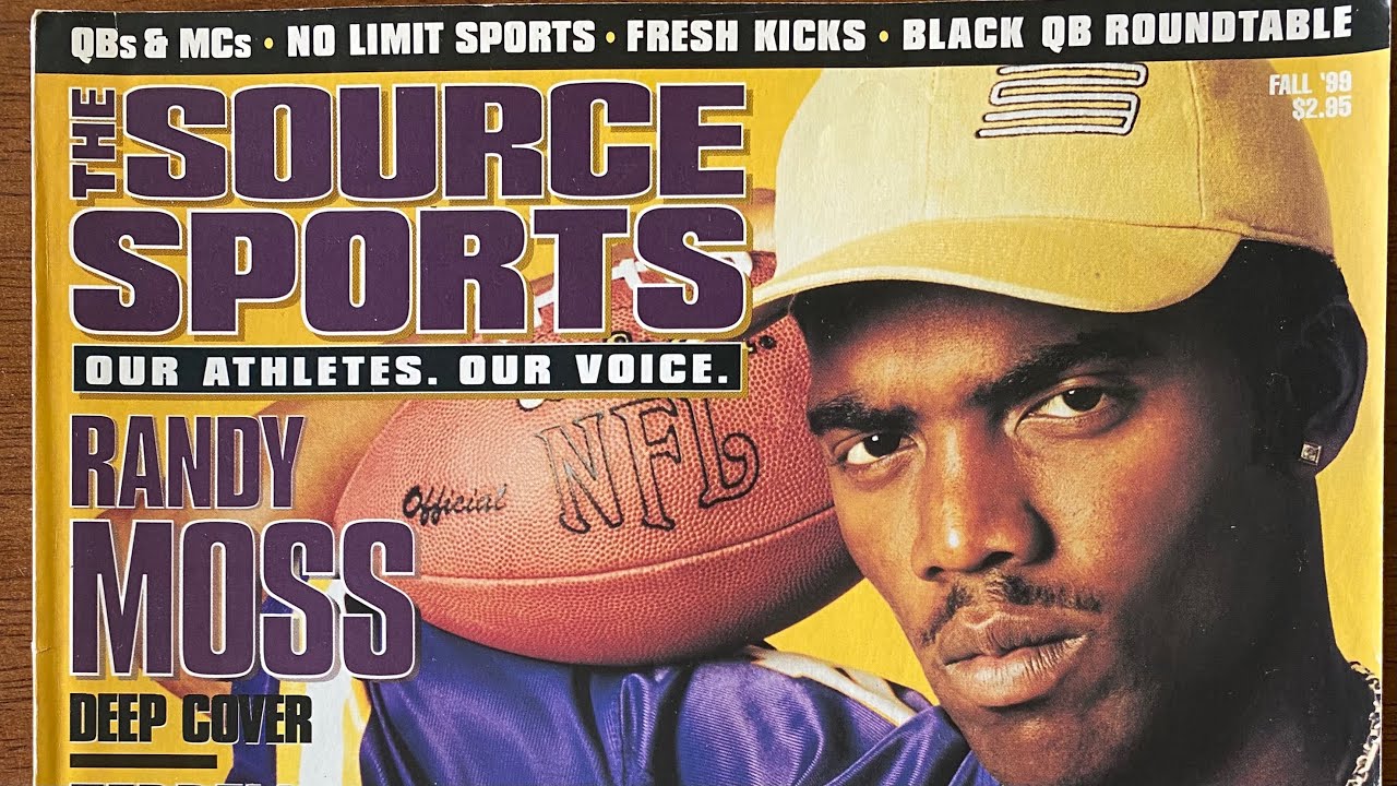 Randy Moss WR Featured on the front of the 3rd Issue of The Source ...