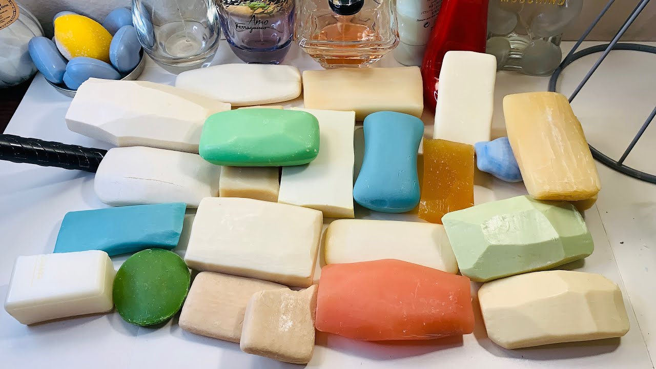 Cutting leftovers bar soaps 🧼 ♥️ - YouTube