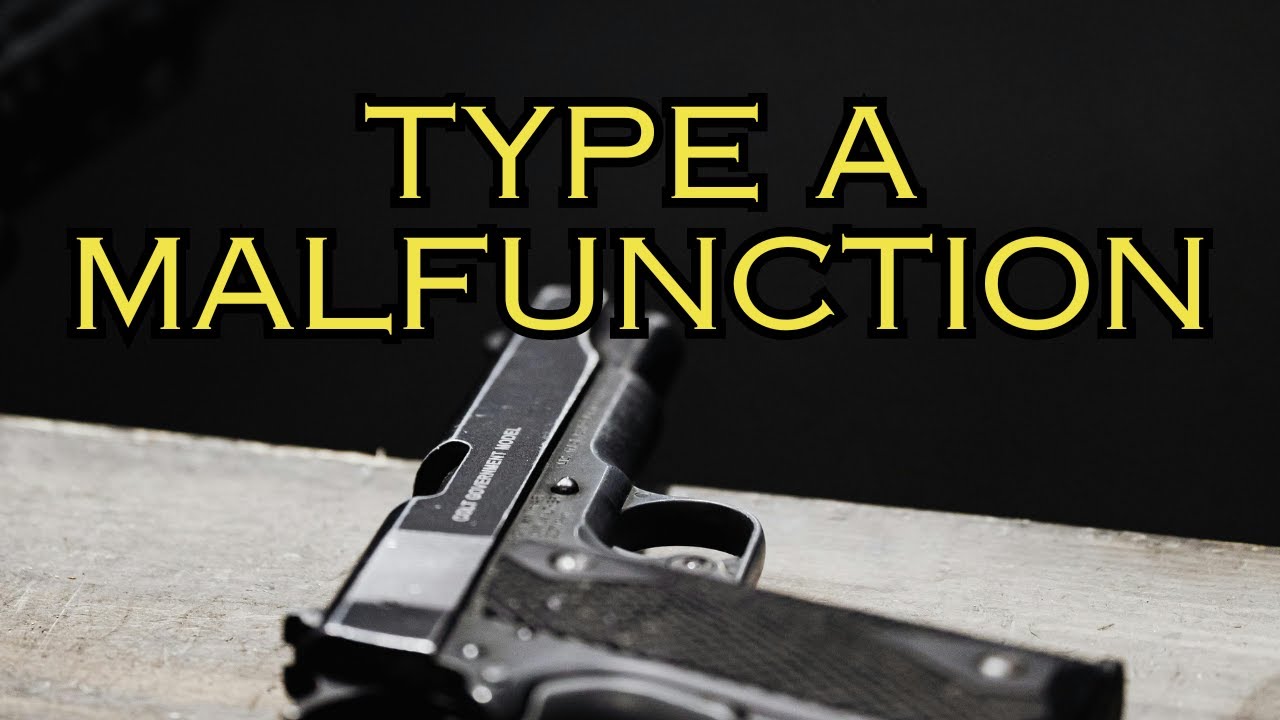 Pistol Type A malfunction Drill - YouTube