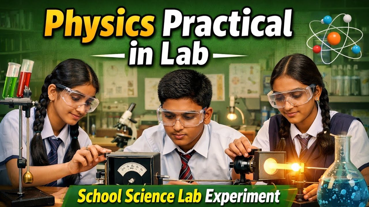 Physics Practical in Lab | School Science Experiment | Students ...
