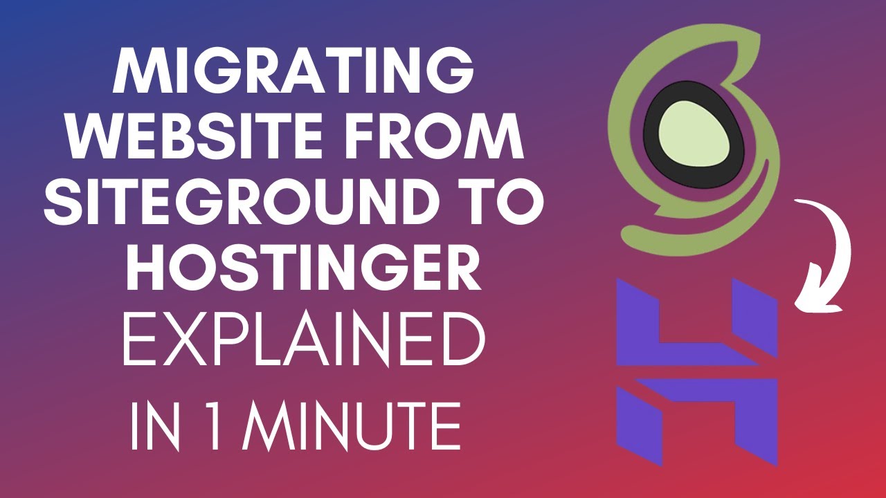 How To Migrate Website From SiteGround To Hostinger? (2024) - YouTube