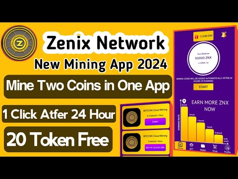 Zenix Network New Mining App 2024||Claim 20$ Zenix Signup Bonus||#Zenix_Network #Zenix #ZNX ...