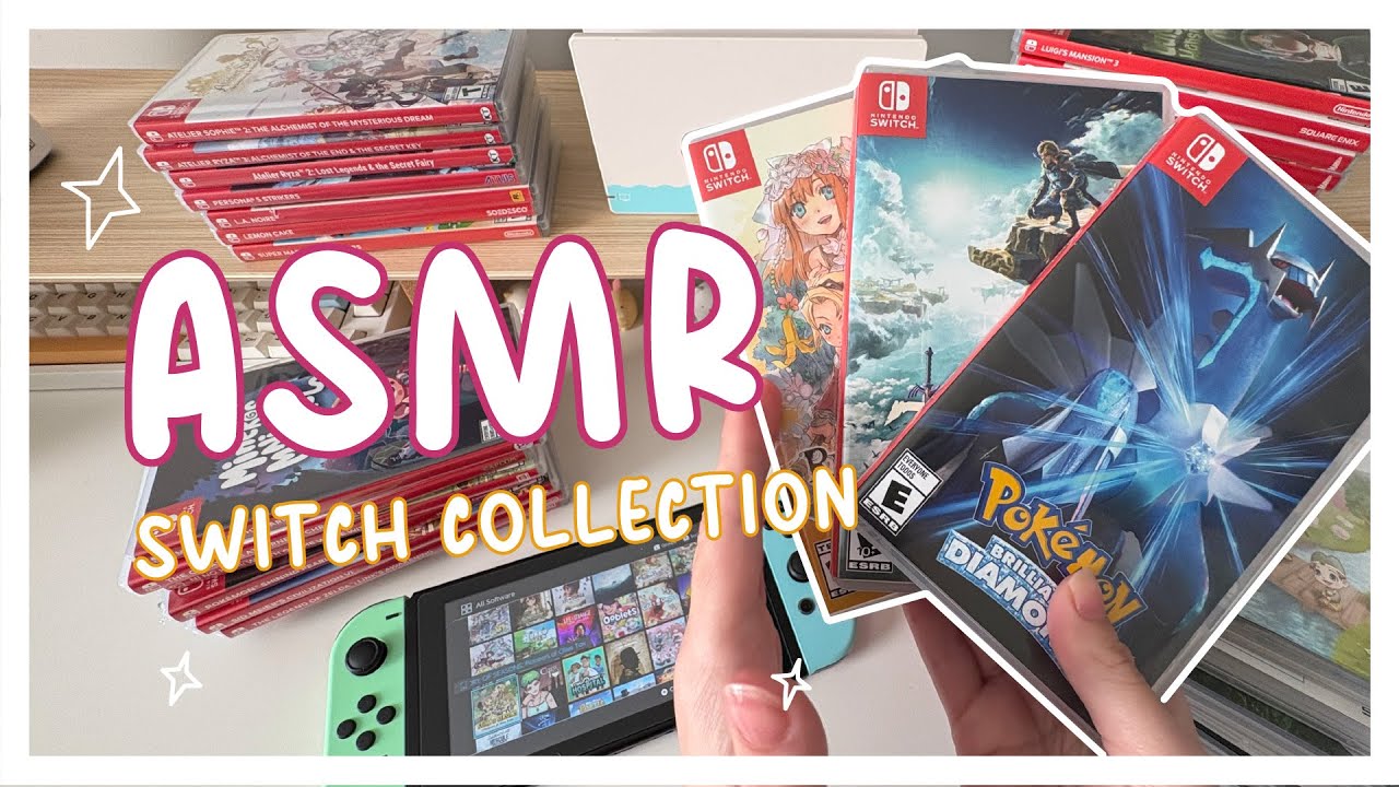 Nintendo Switch Collection ASMR | Breathy Whisper + Tapping Triggers ...