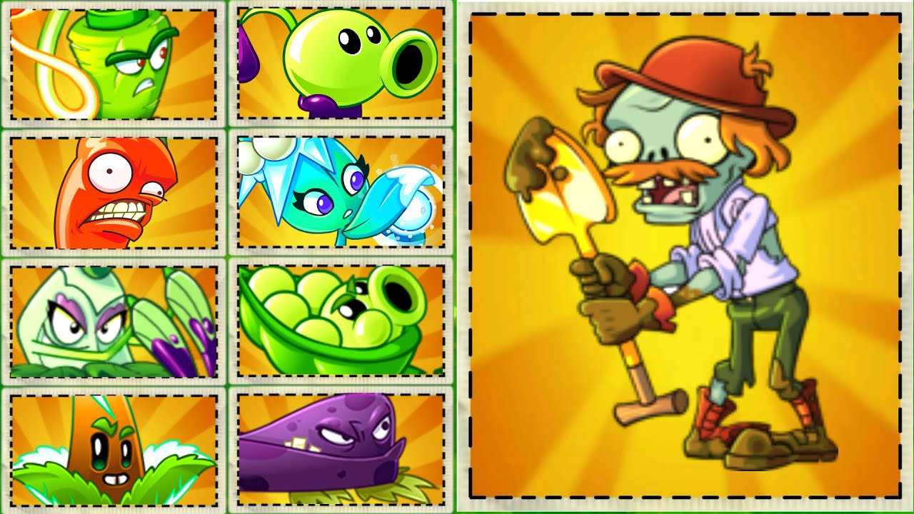 Every Premium Plant Max Level Power-Up vs Excavator Zombie - PVZ 2 ...