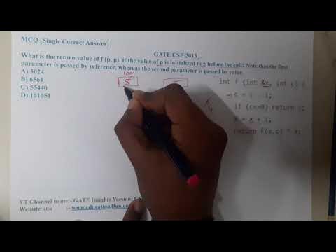 GATE CSE 2013 Q || C PROGRAMMING ||Data Structure || GATE Insights Version: CSE - YouTube
